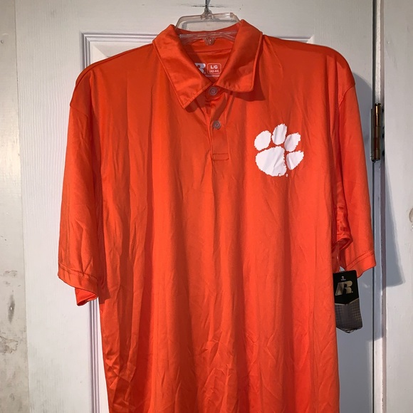 Russell Athletic | Shirts | Clemson Tigers Orange Polo Shirt | Poshmark
